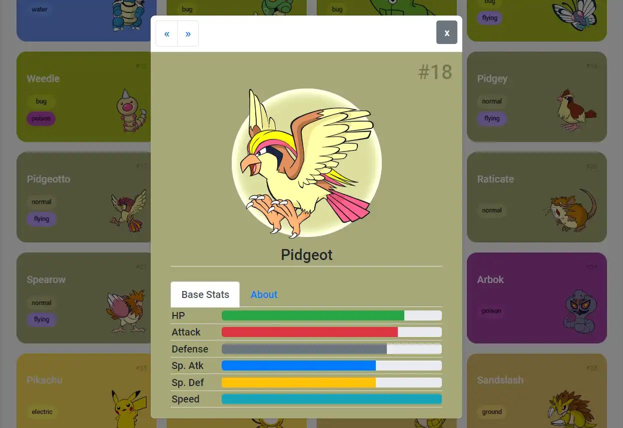 Trilha JS Developer - Pokedex