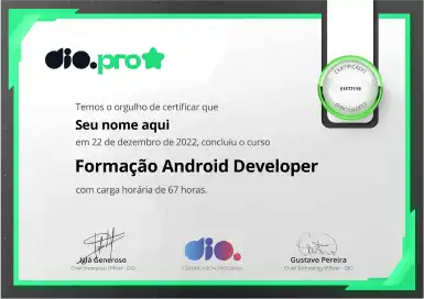 Curso Desenvolvedor Android com Kotlin - Crie apps | DIO